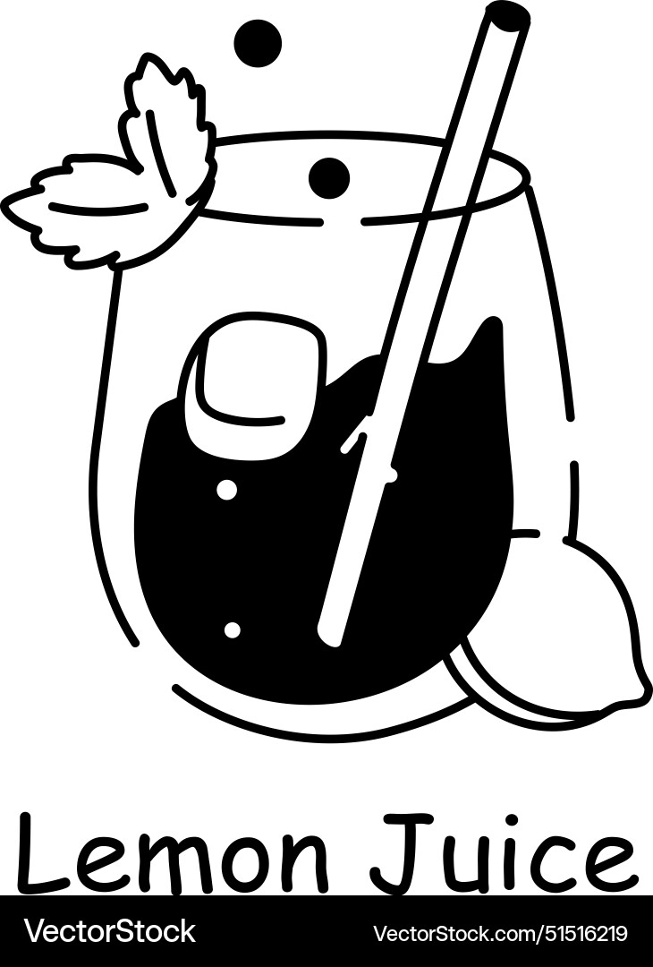 Lemon juice Royalty Free Vector Image - VectorStock