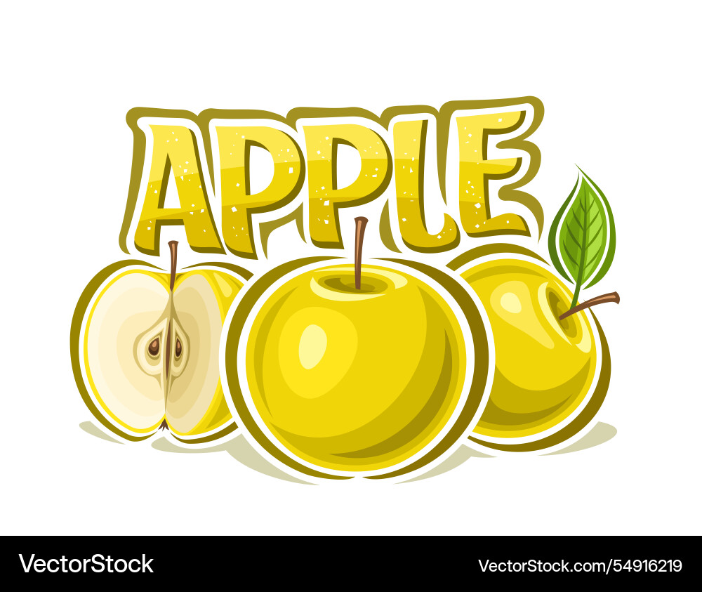 Logo for yellow apple Royalty Free Vector Image