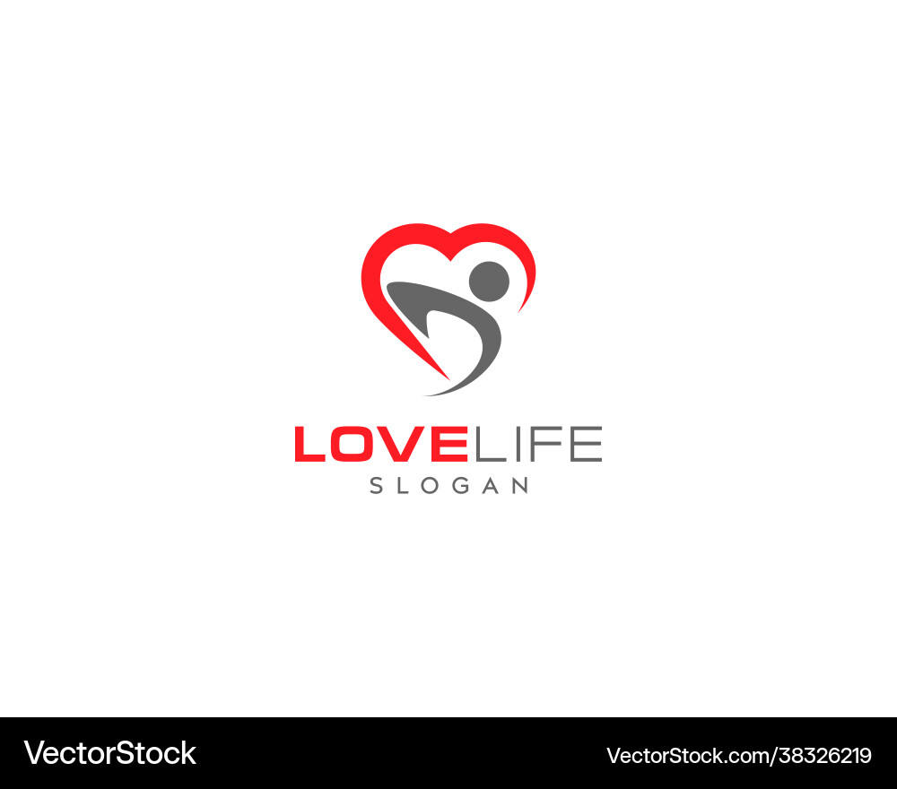 Love life logo design-life design Royalty Free Vector Image