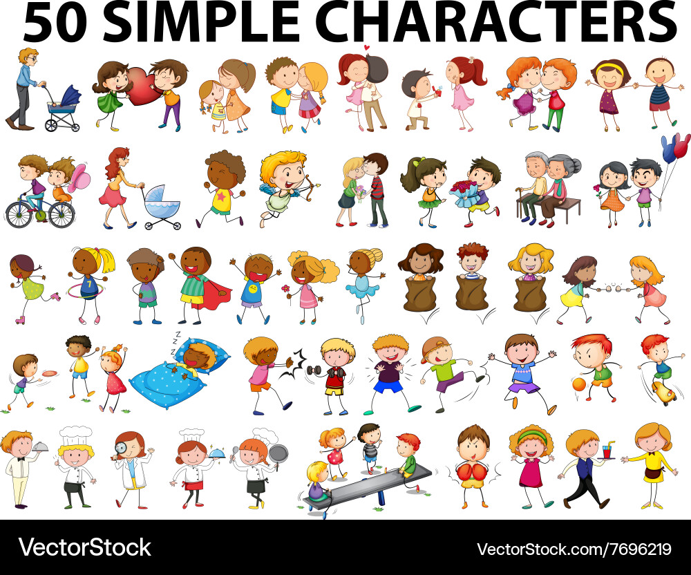 People doing different actions Royalty Free Vector Image People doing different actions Royalty Free Vector Image