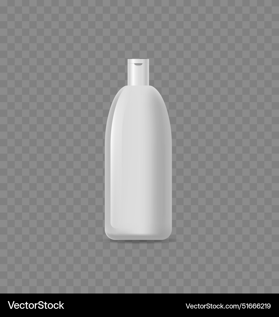 Realistic of a blank white shampoo Royalty Free Vector Image