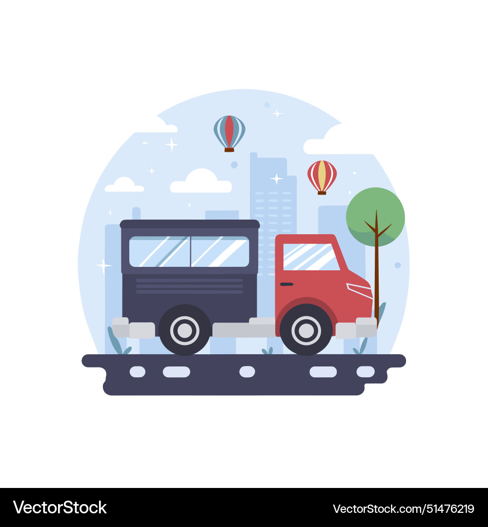 Vehicle flat style Royalty Free Vector Image - VectorStock