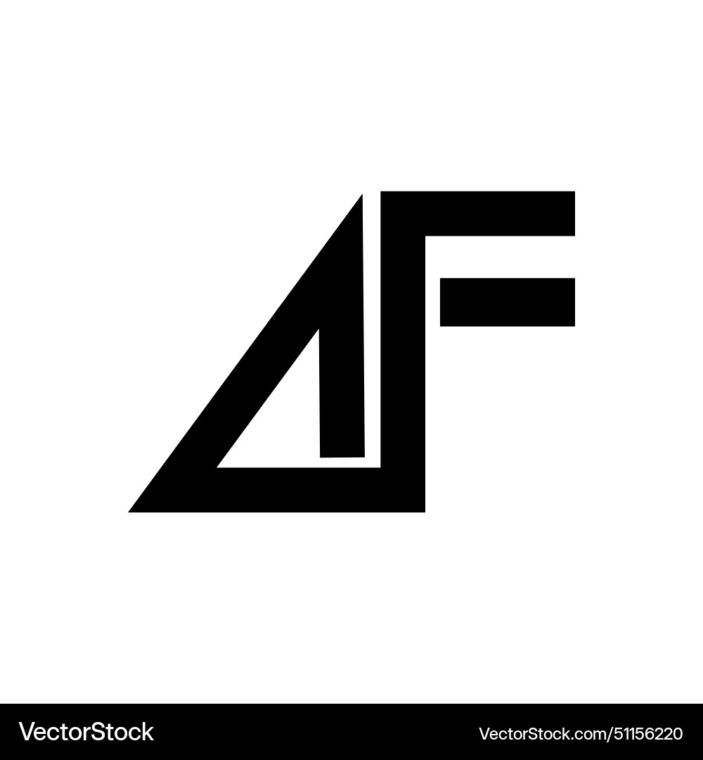 Af letter logo Royalty Free Vector Image - VectorStock