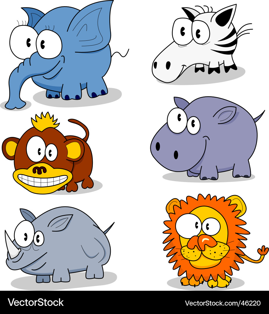 Cartoon animals Royalty Free Vector Image - VectorStock