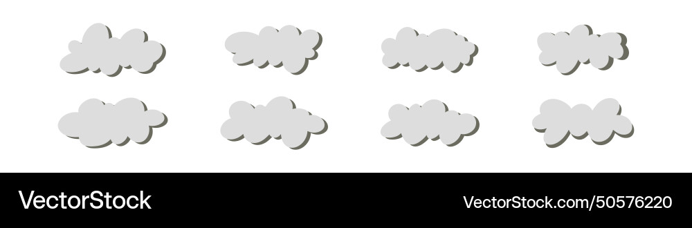 Cartoon cloud icon fluffy shape graphic designs Vector Image