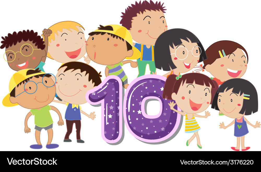 Number 10 Royalty Free Vector Image - VectorStock