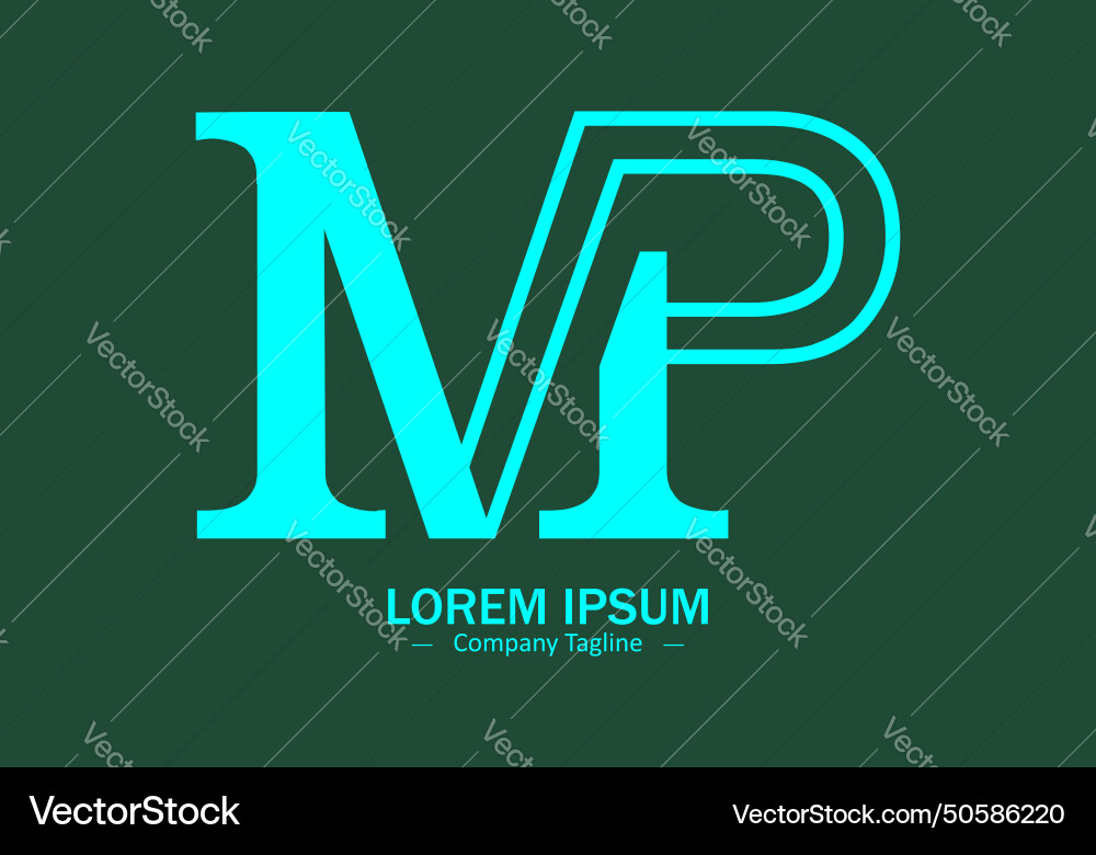 Professional elegant trendy awesome artistic mp Vector Image
