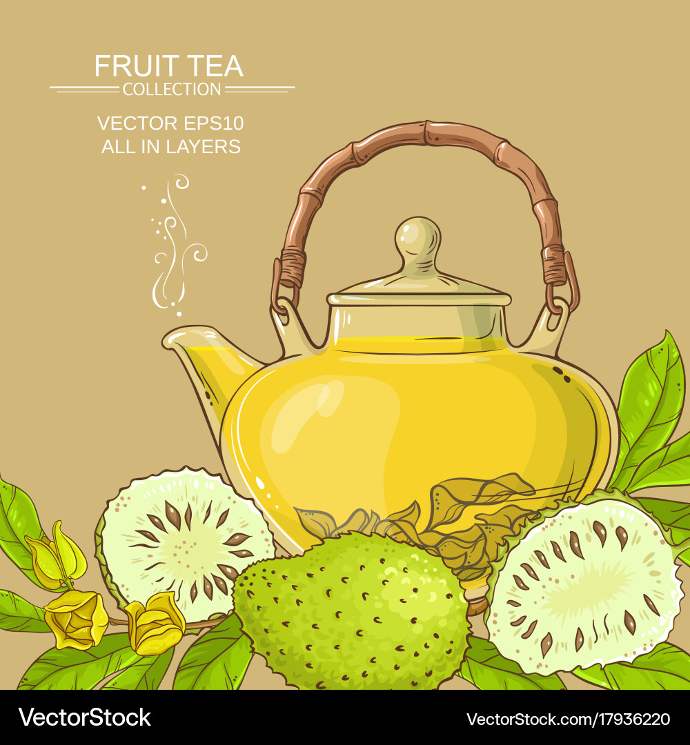 Soursop tea background Royalty Free Vector Image