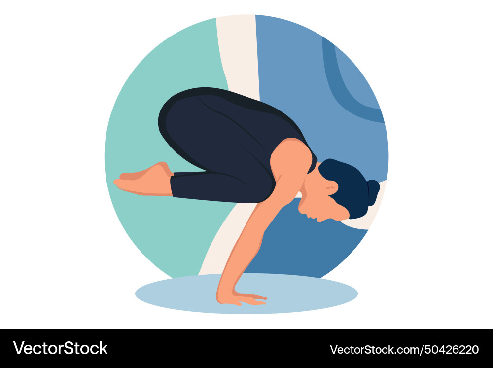 Yoga activity flat design Royalty Free Vector Image