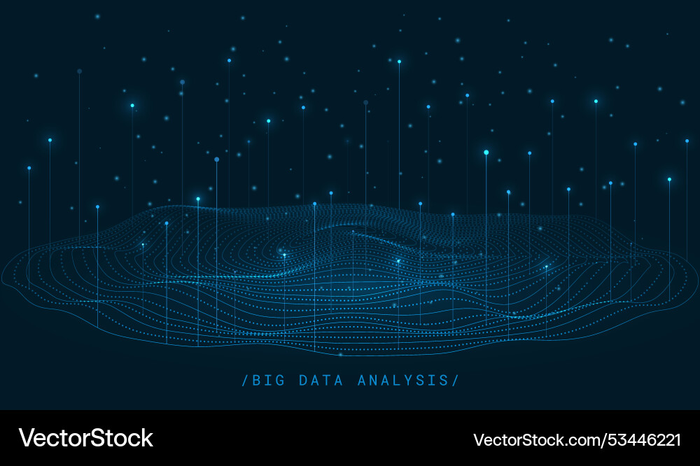 Große Daten visuelle Informationen Hintergrund Vektorbild