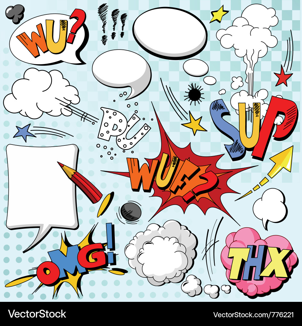 Comic book explosions Royalty Free Vector Image