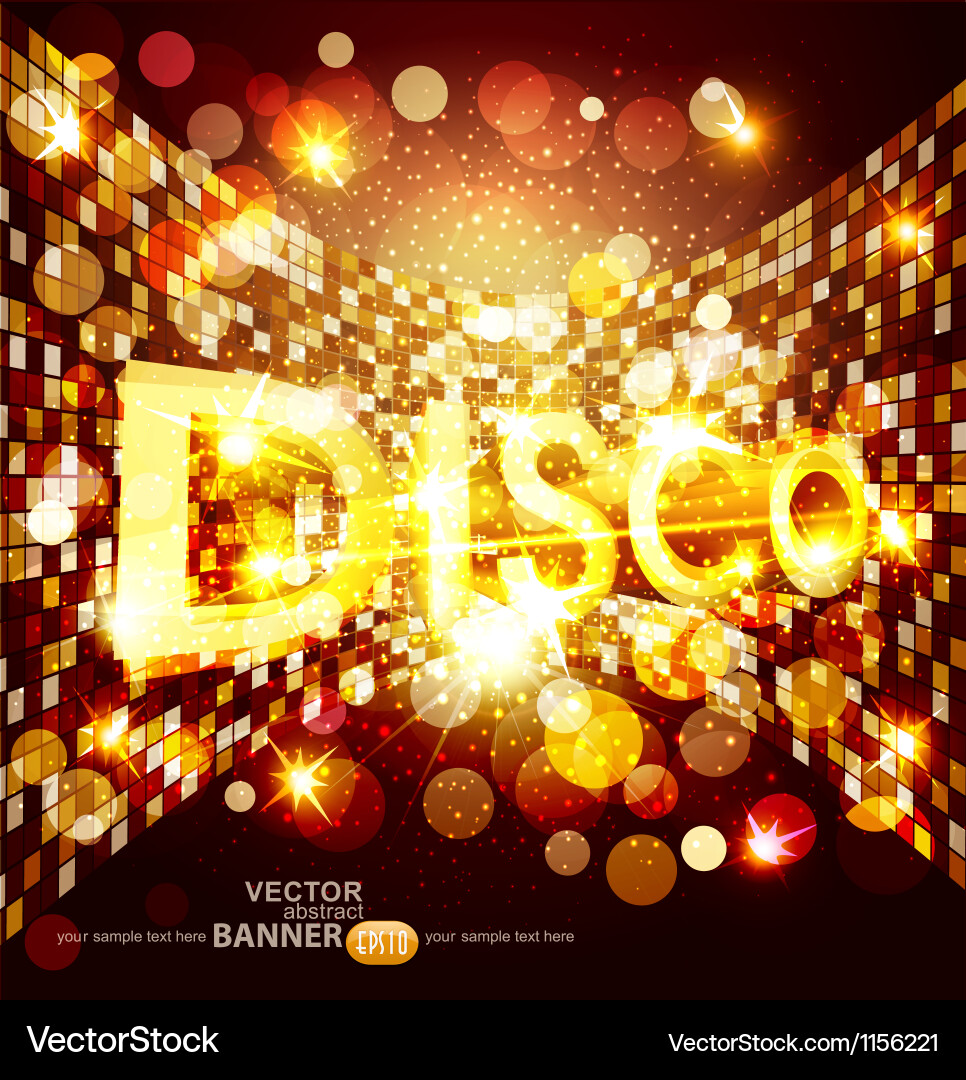 Disco background Royalty Free Vector Image - VectorStock