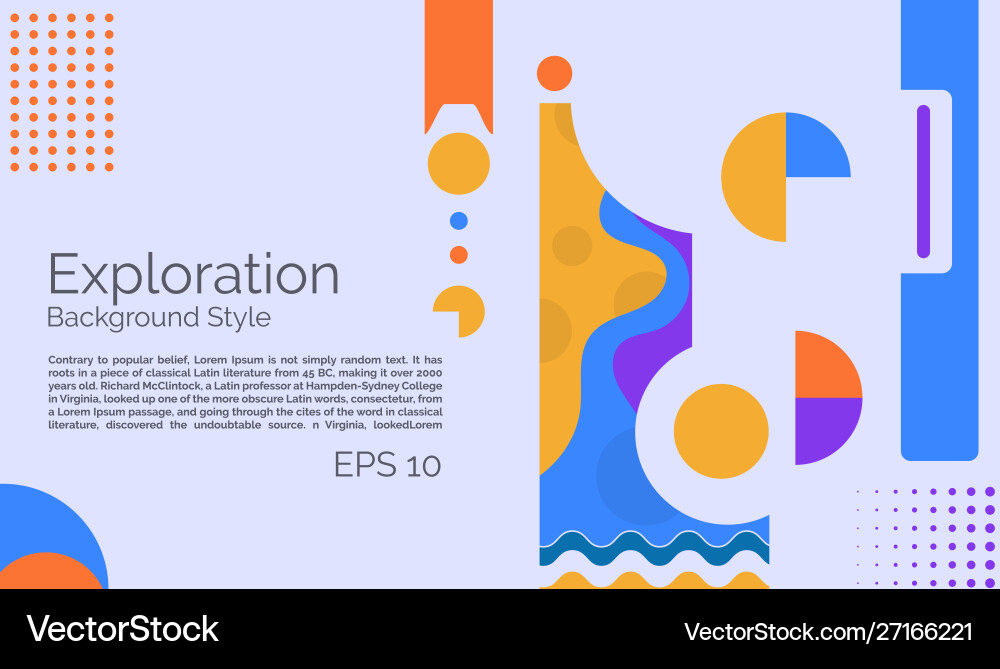 Exploration background art modern style abstract Vector Image