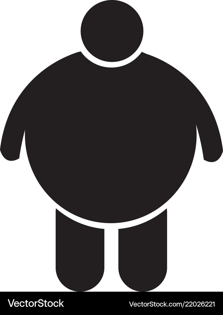 Fat people icon design Royalty Free Vector Image