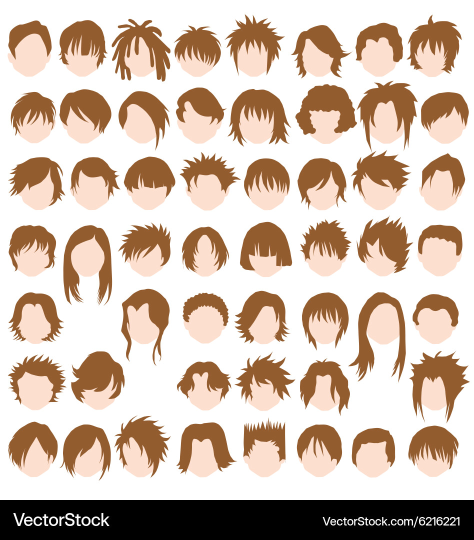 Female hair styles Royalty Free Vector Image - VectorStock