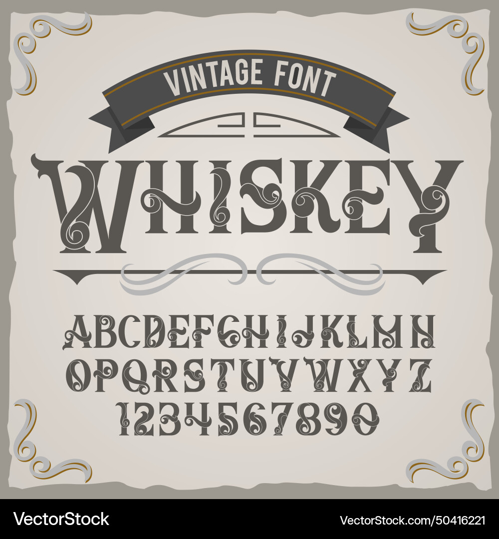 Good handcrafted font for any label design Vector Image