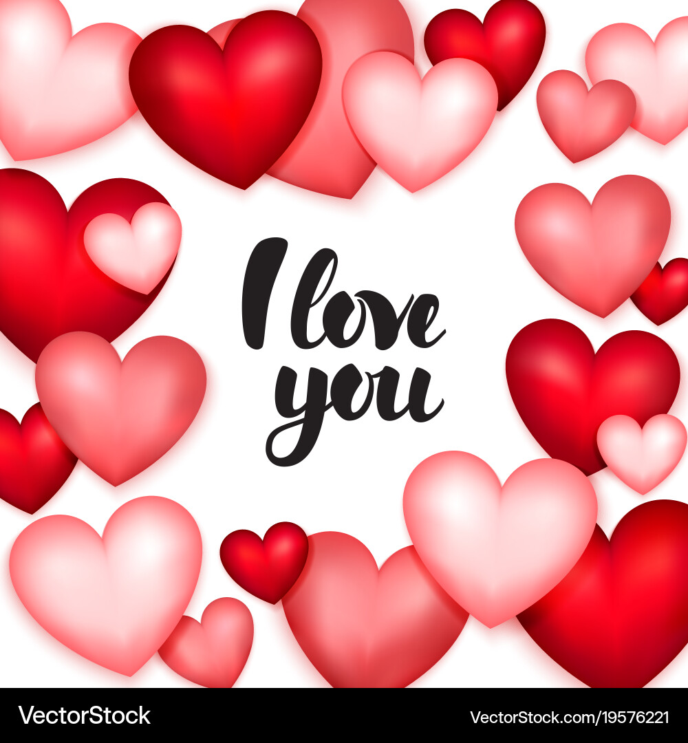 Hearts i love you Royalty Free Vector Image - VectorStock