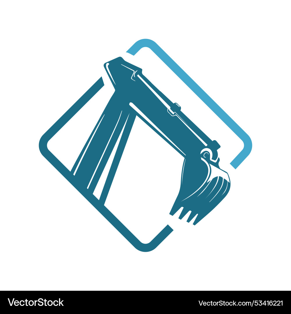 Heavy equipment machinery construction excavator Vector Image