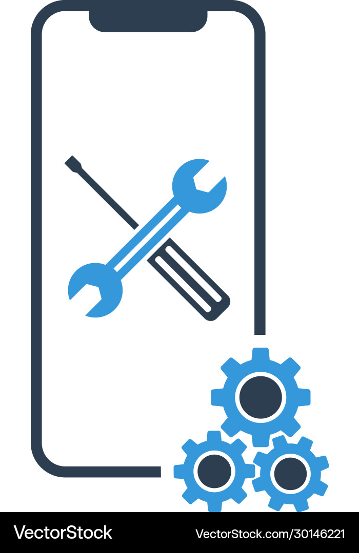 Phone repair logo smart device Royalty Free Vector Image