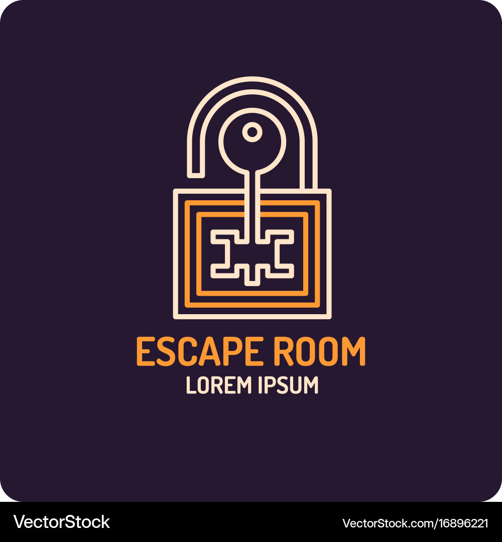 Room Escape Puzzle Key & Lock Royalty Free Vector Image