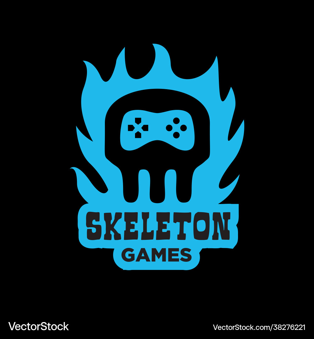 Skeleton games logo Royalty Free Vector Image - VectorStock