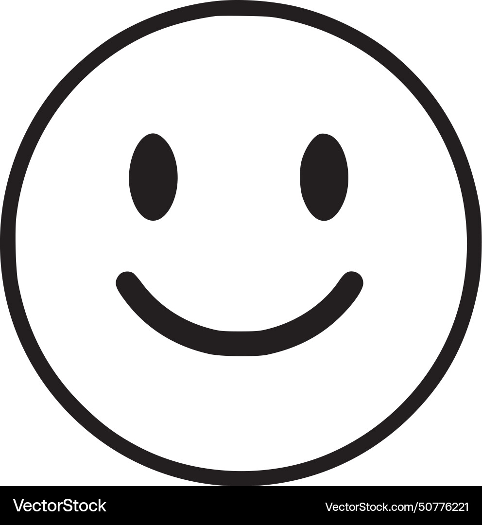 Smiley face - minimalist and flat logo Royalty Free Vector