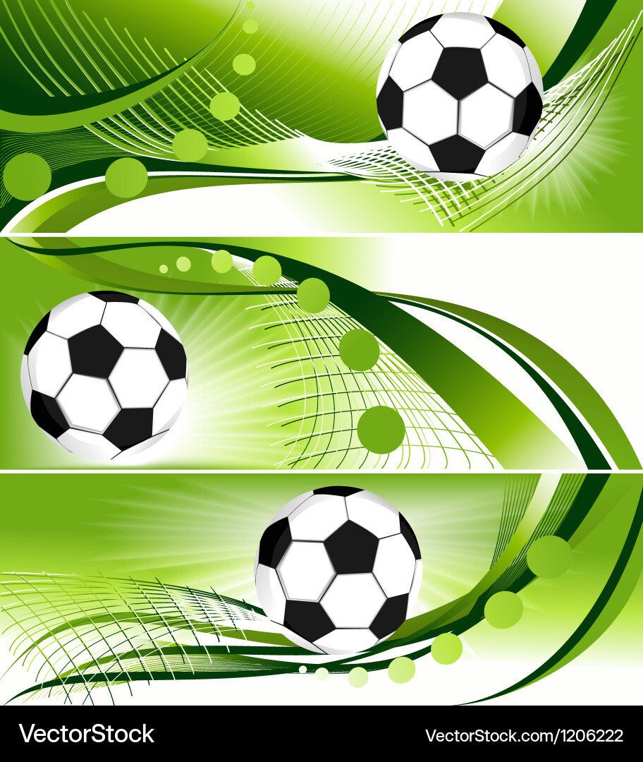 Abstract football banners Royalty Free Vector Image