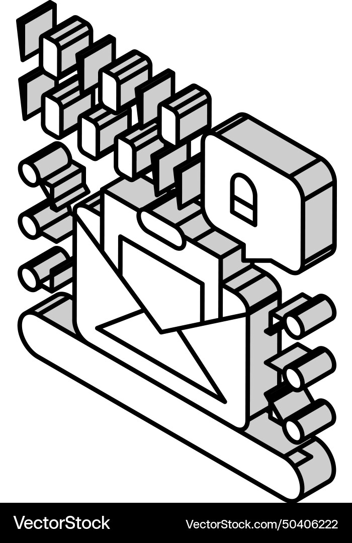 Ai customization marketing isometric icon Vector Image