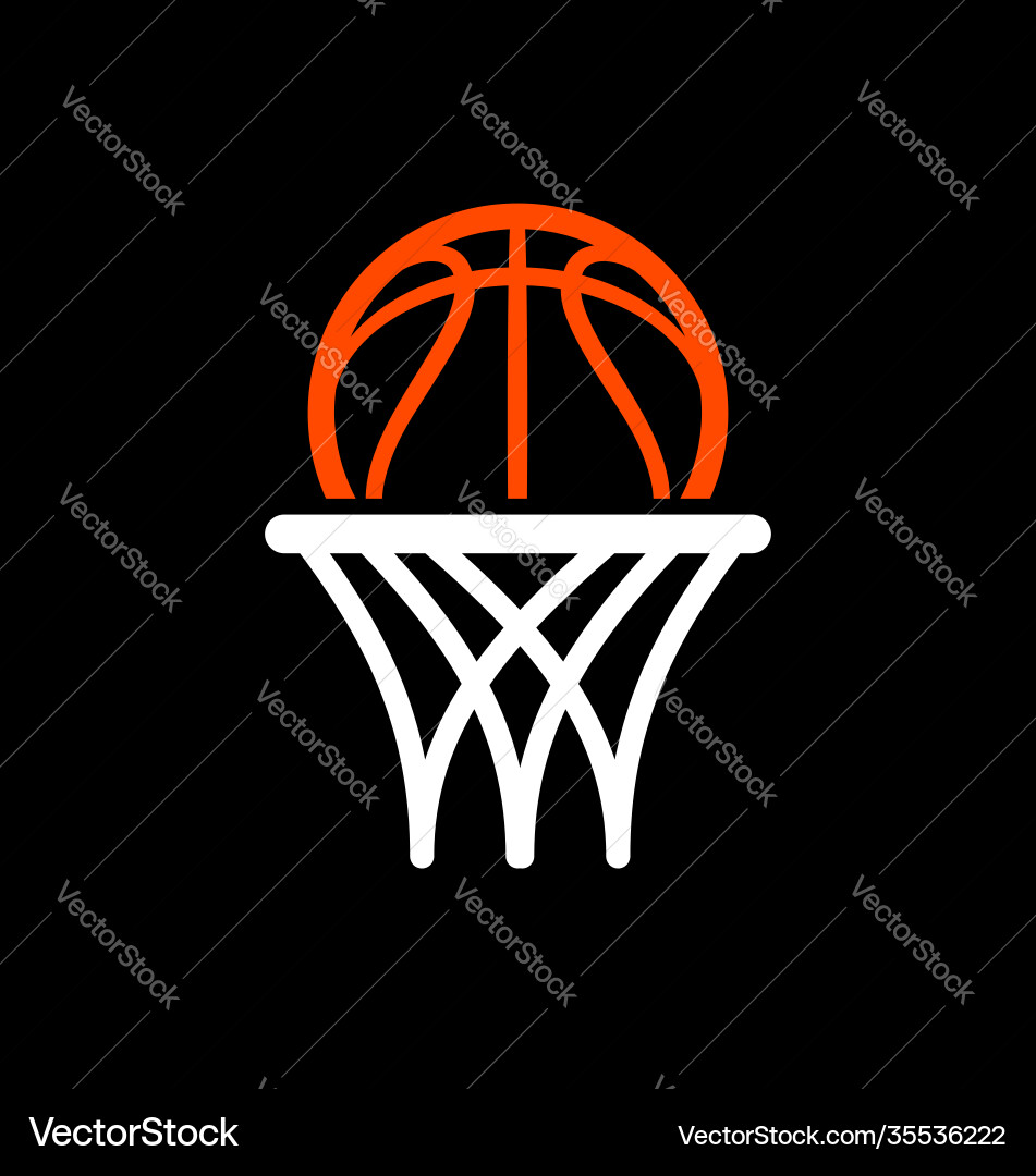 Basketball Net Outline Royalty Free Vector Image