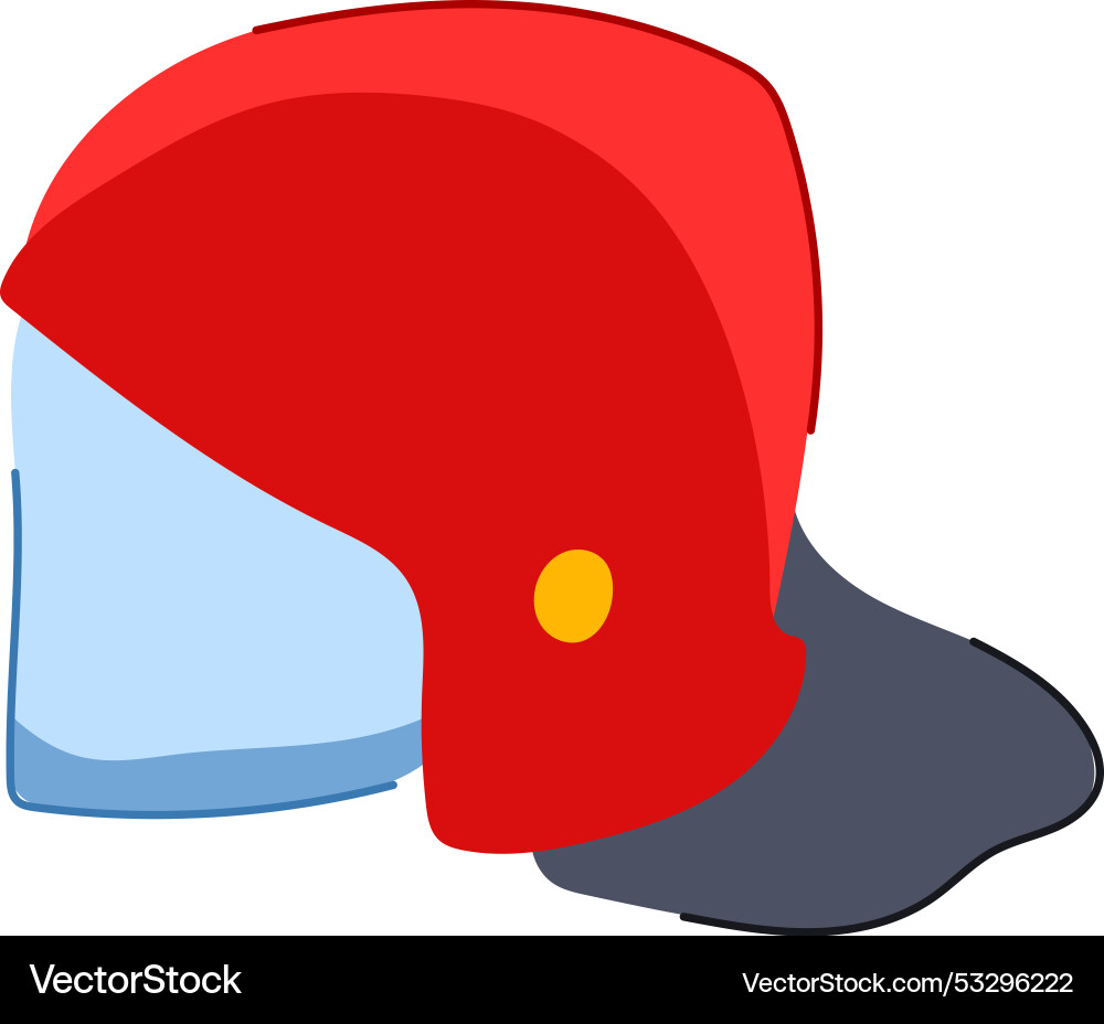 Durable firefighter helmet cartoon Royalty Free Vector Image