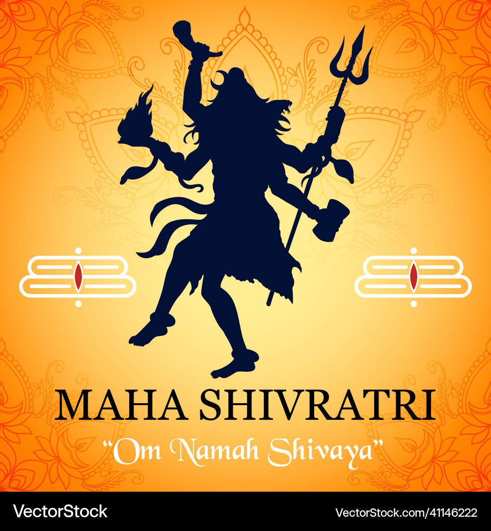 Maha shivratri banner design Royalty Free Vector Image