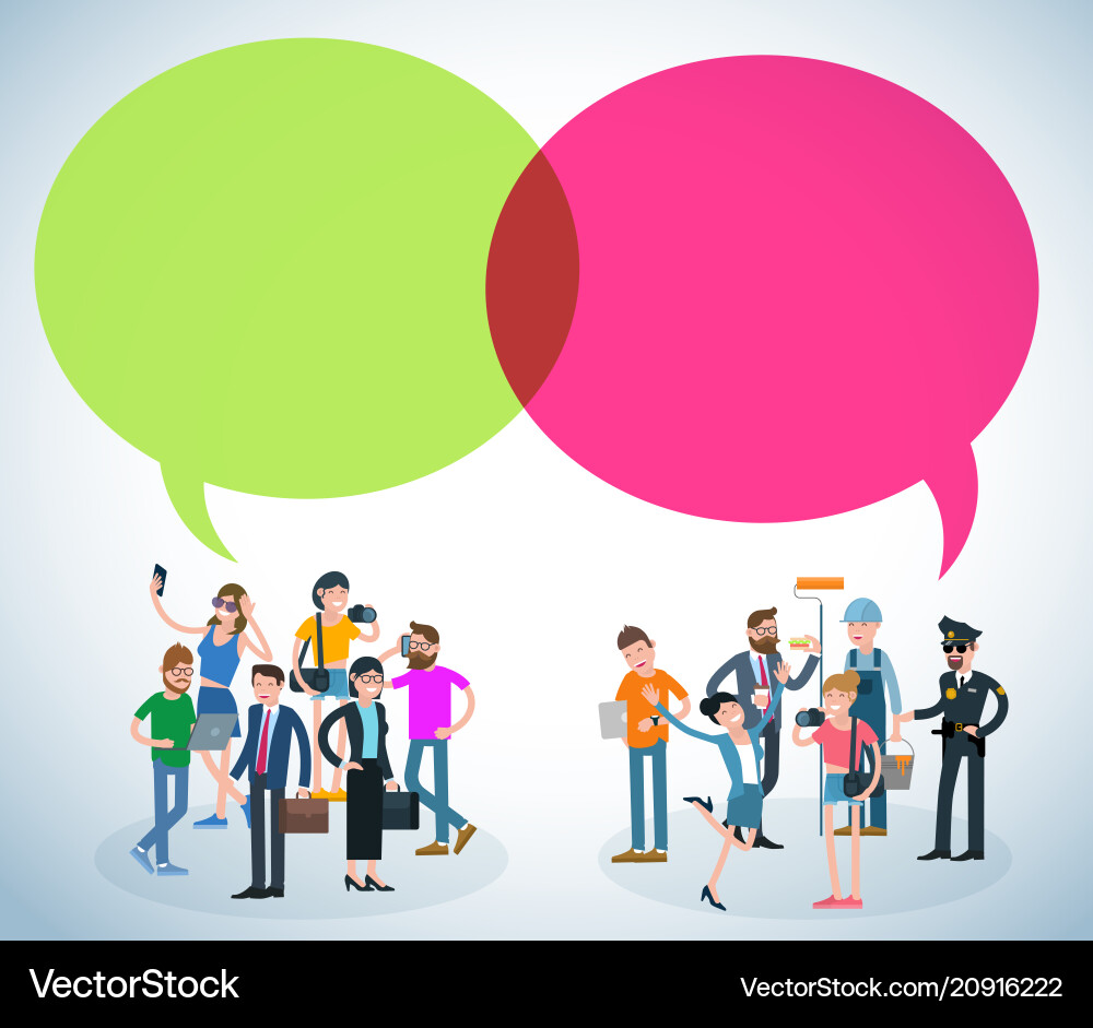 People communicating Royalty Free Vector Image