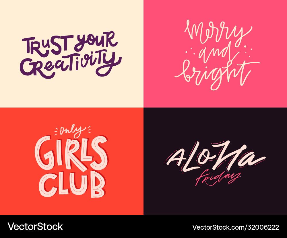 Set inspirational quotes Royalty Free Vector Image