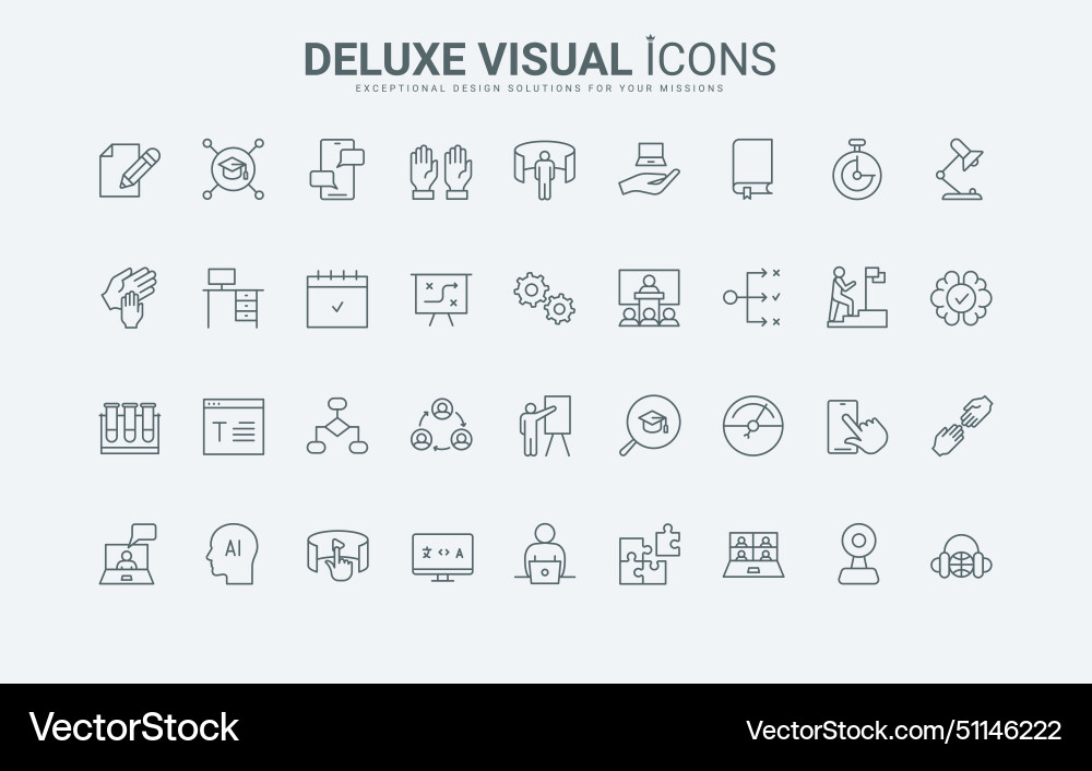 Training online learning process of student Vector Image