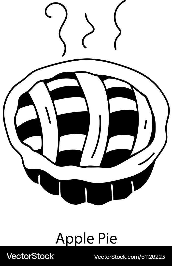 Apple pie Royalty Free Vector Image - VectorStock