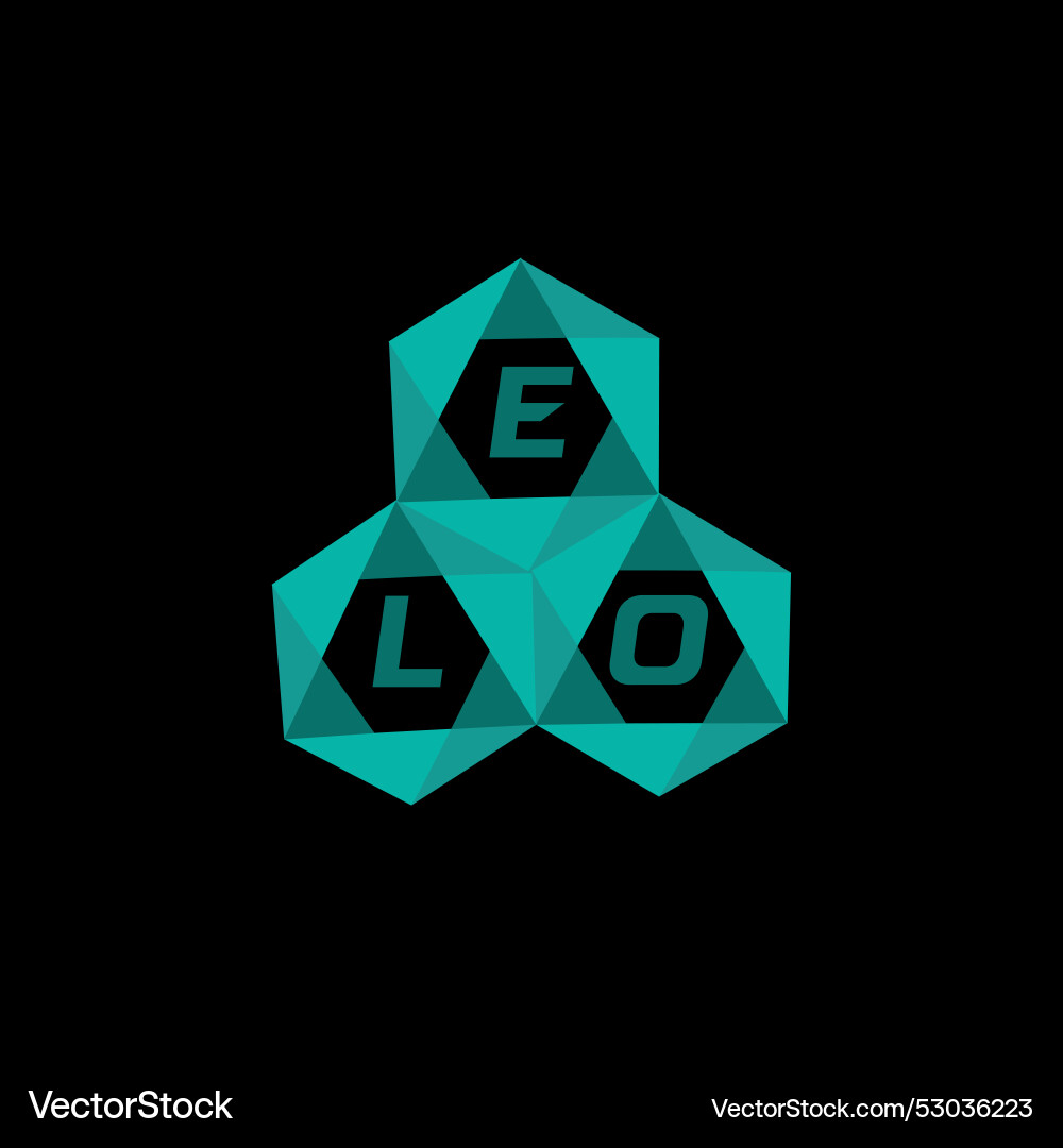 Elo creative minimalist letter logo unique Vector Image