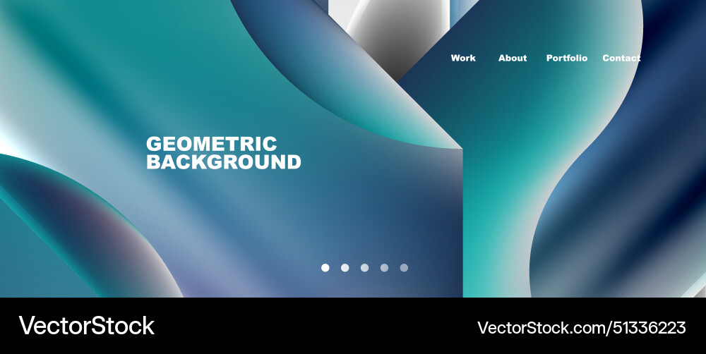 Glassmorphism geometric abstract background Vector Image