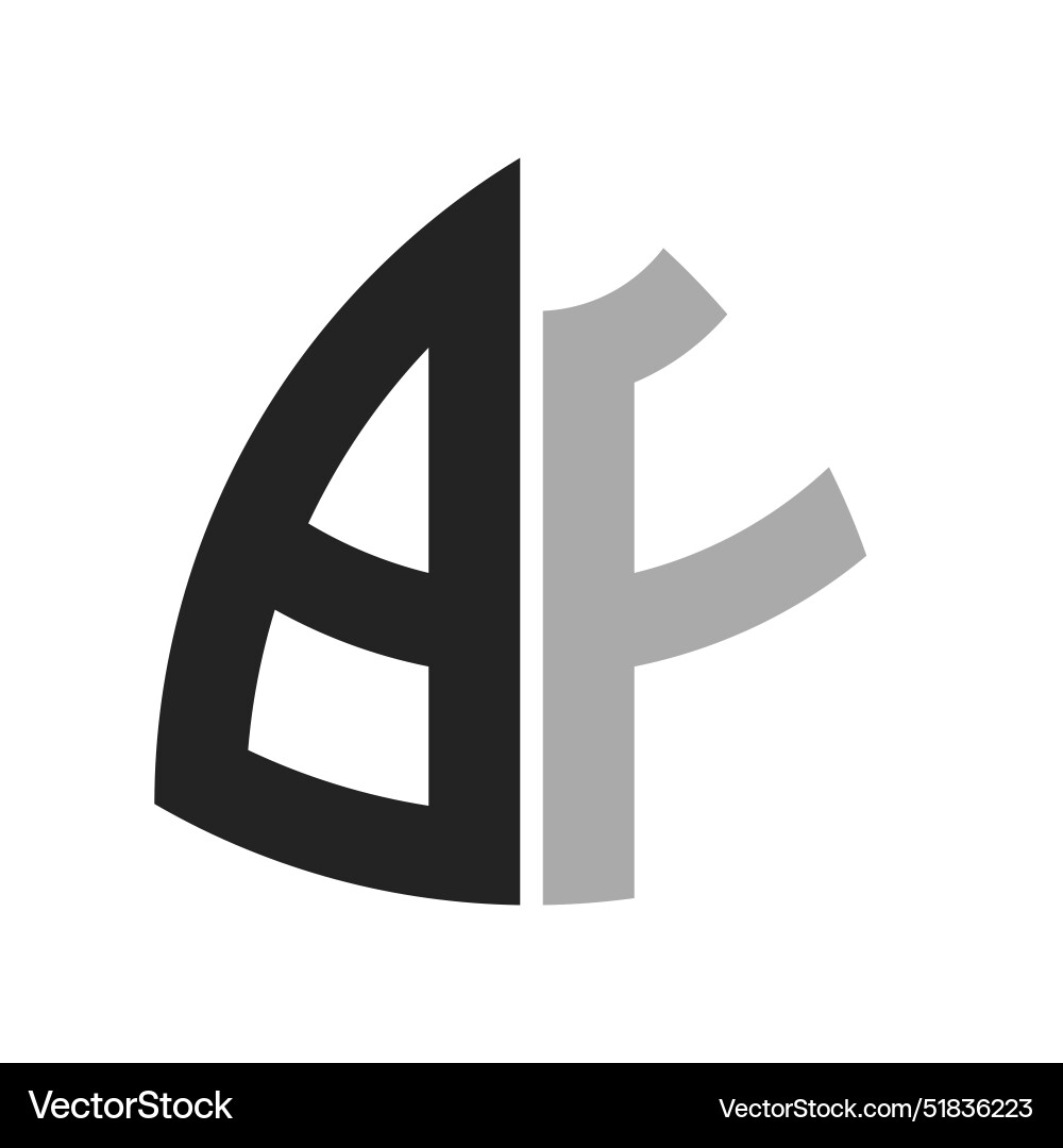 Modern creative bf logo design letter icon Vector Image