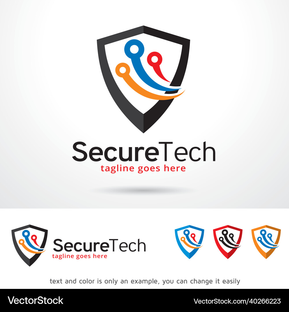 Secure Technology Logo – Royalty-Free Vector | VectorStock
