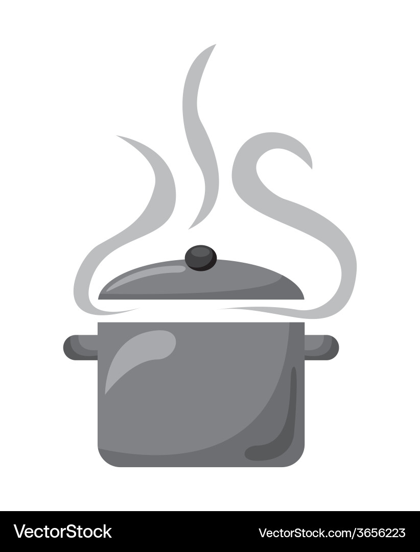 Shiny Metal Pot Royalty Free Vector Image - VectorStock