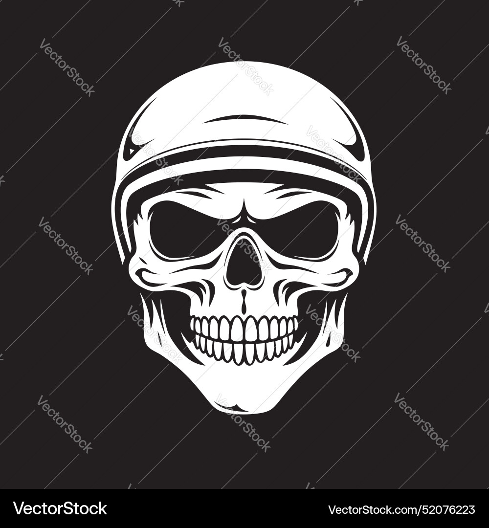 Skull sentry logo with in helmet Royalty Free Vector Image