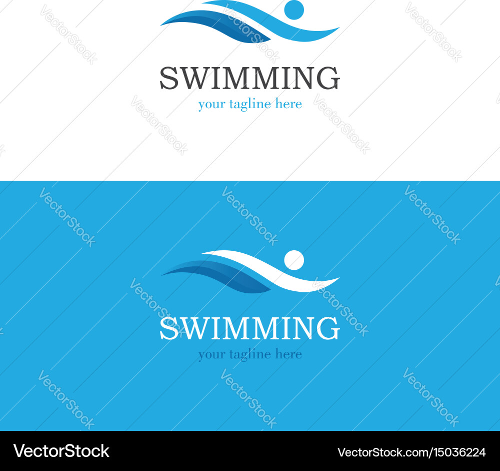 Abstract swimming logo Royalty Free Vector Image