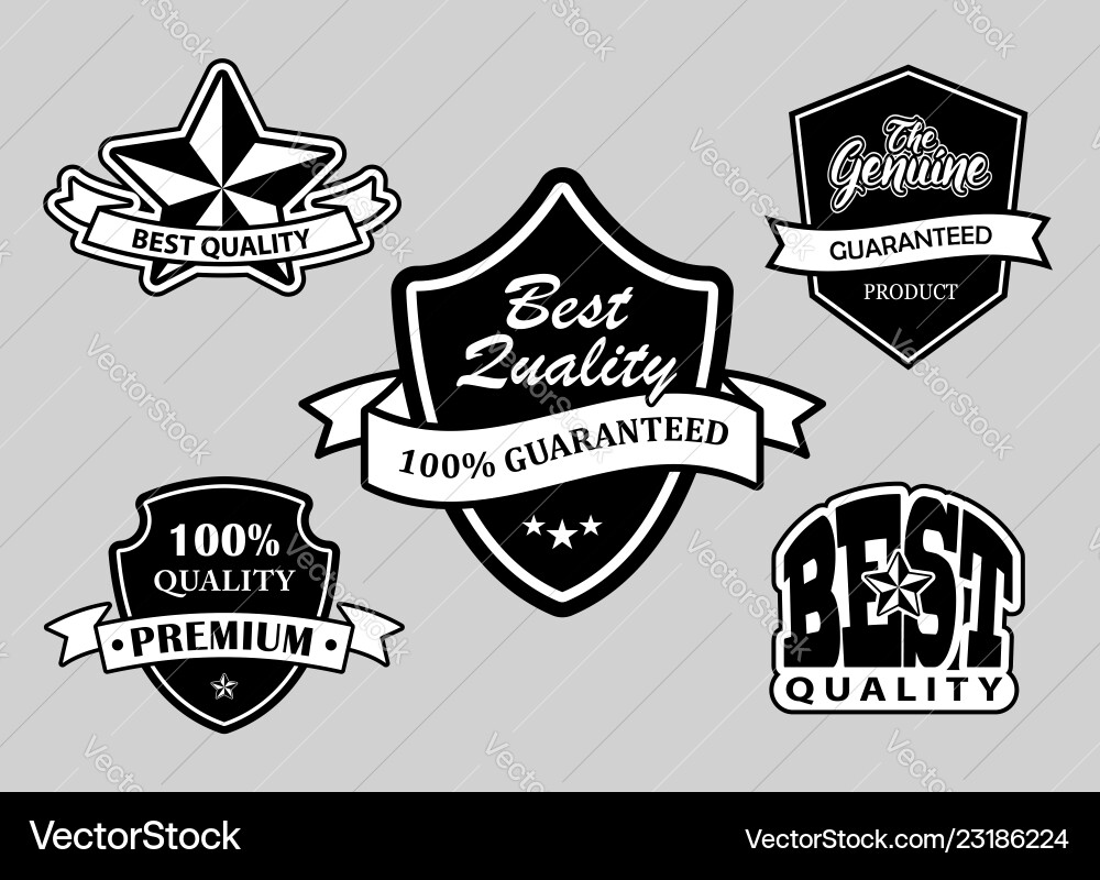 Best quality label badges Royalty Free Vector Image