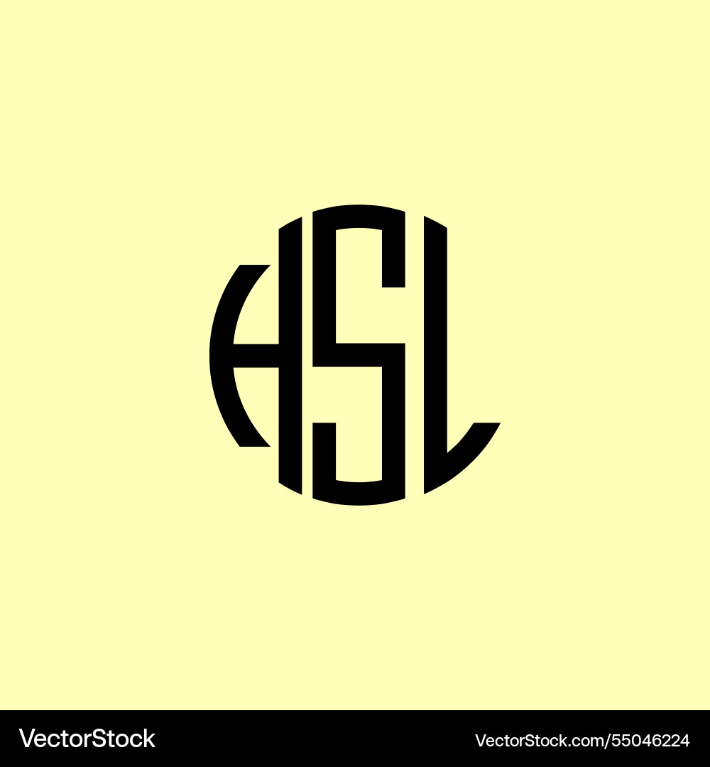 Creative rounded initial letters hsl logo Vector Image