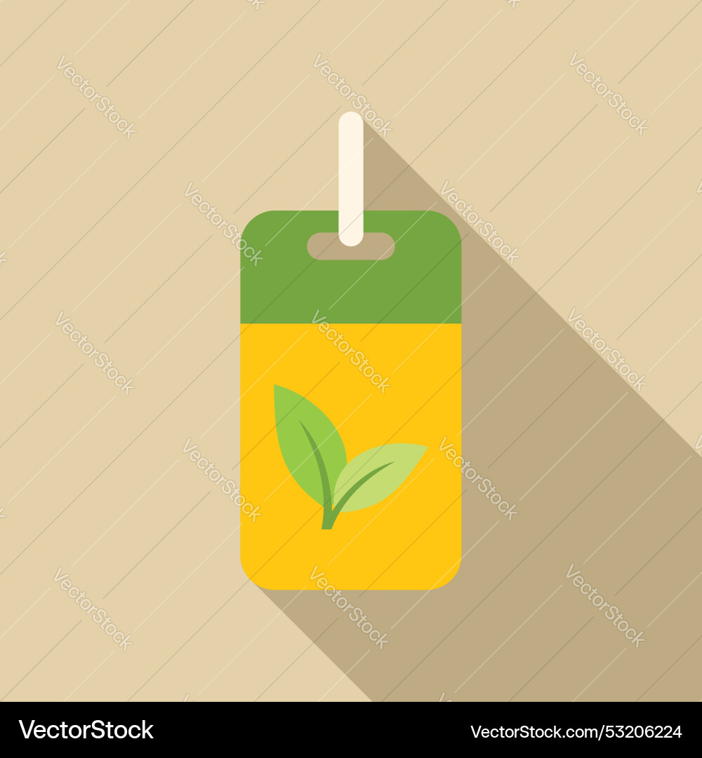 Green tag showing eco friendly product with two Vector Image
