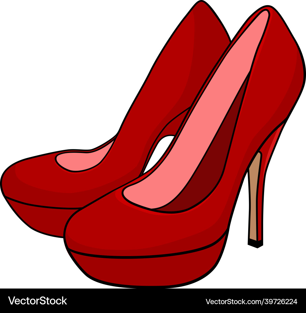 High heel shoes Royalty Free Vector Image - VectorStock
