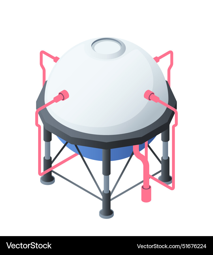 Isometric compressed gas storage tank icon Vector Image