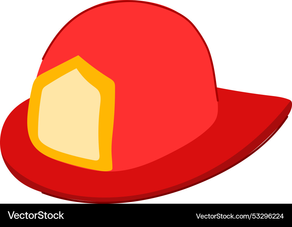 Shield firefighter helmet cartoon Royalty Free Vector Image