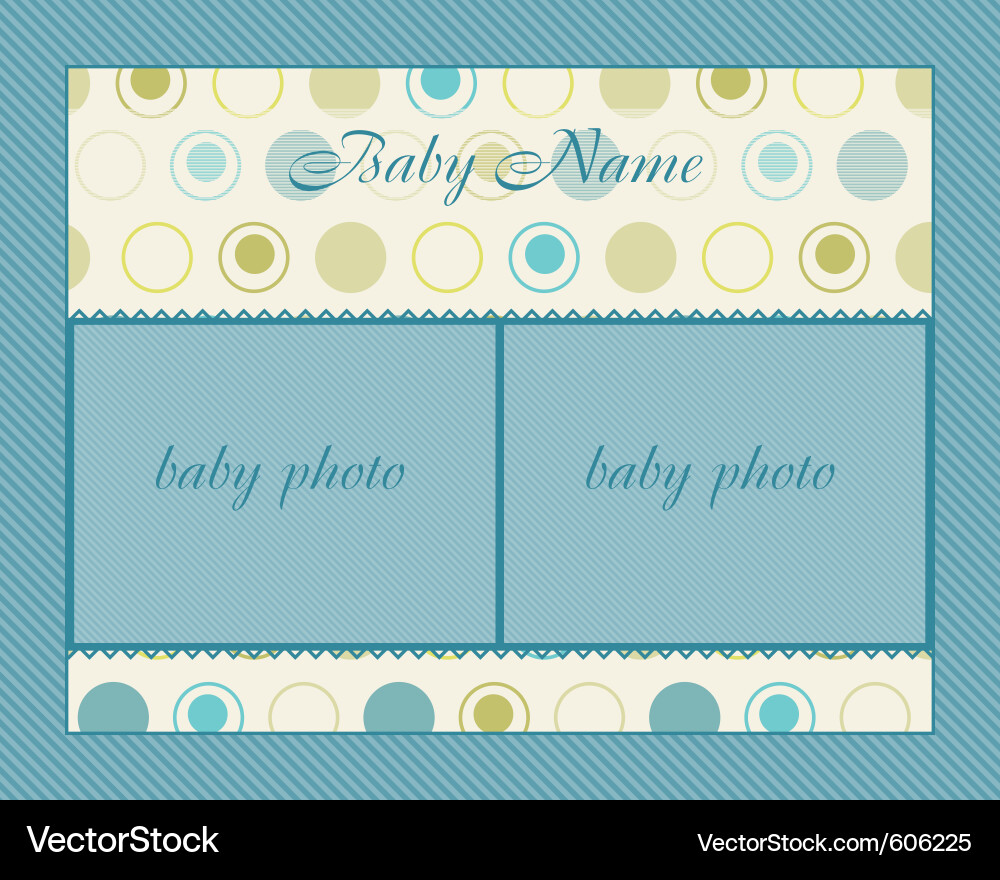 Baby Boy Welcome Card Royalty Free Vector Image