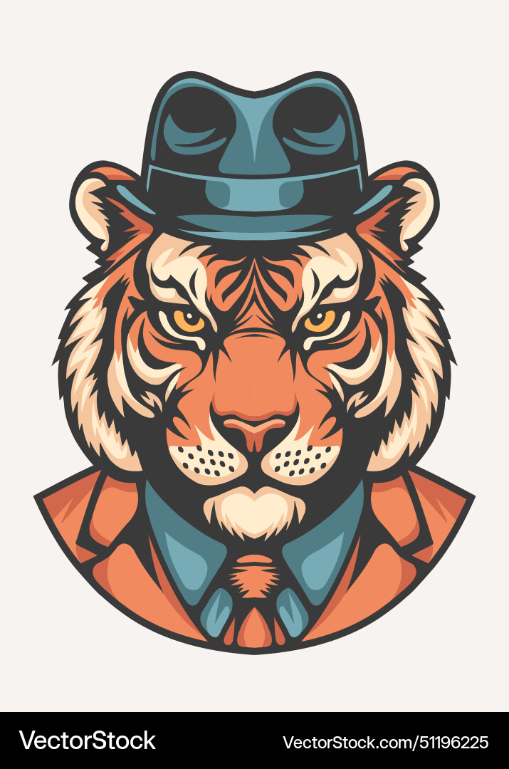 Big boss tiger Royalty Free Vector Image - VectorStock